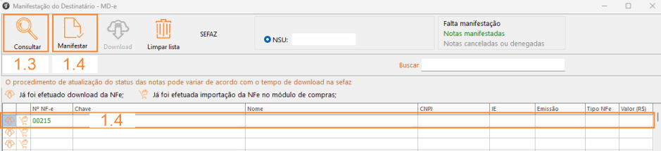 ENTRADA DE NF-e (modelo 55) – Getus Sistemas
